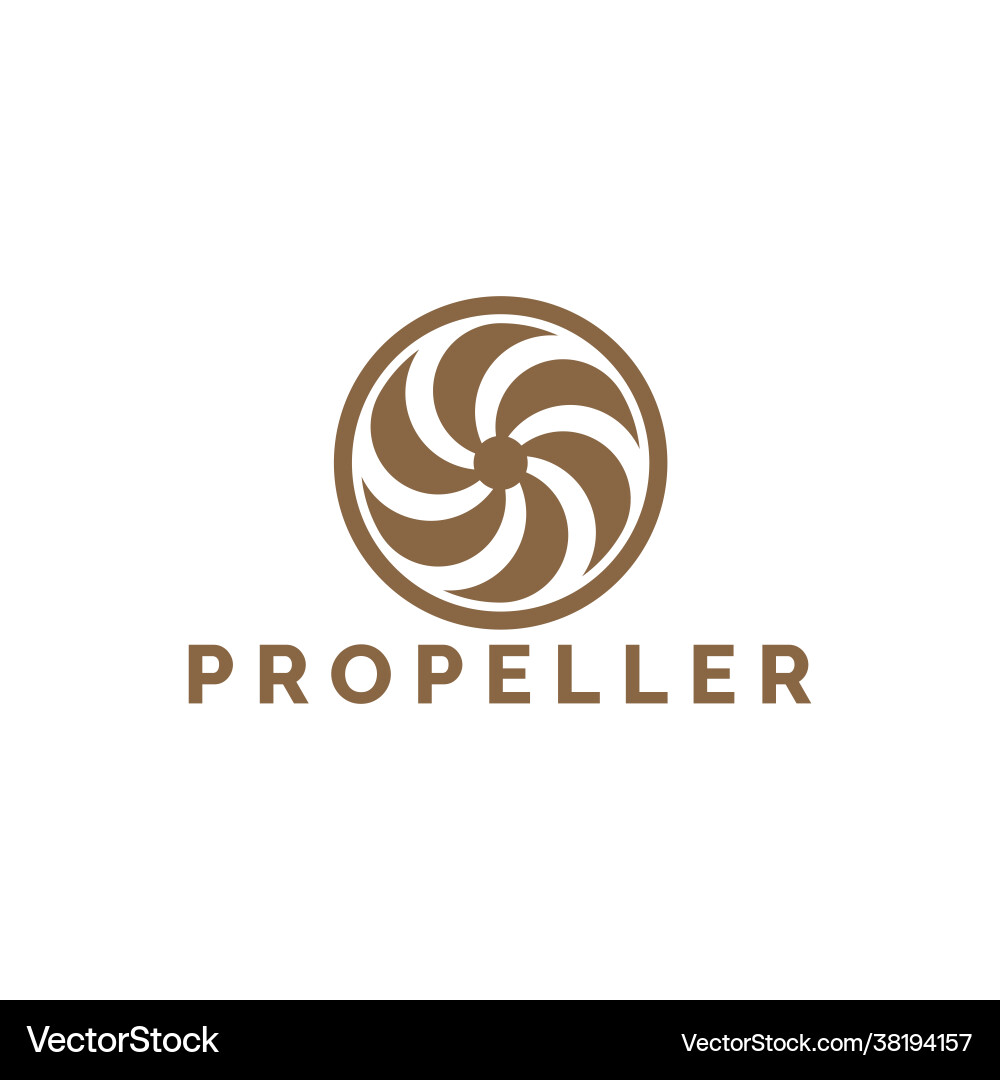 Circle swirl rotate air propeller technology logo Vector Image
