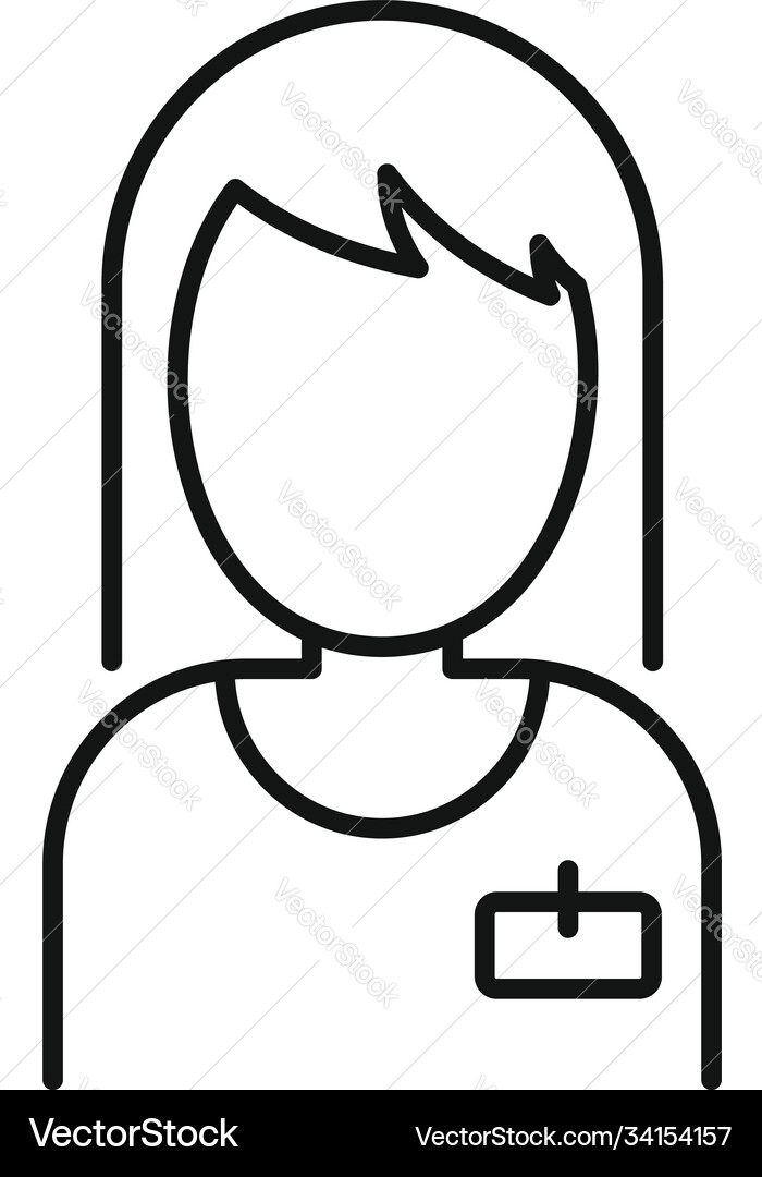 Library woman icon outline style Royalty Free Vector Image