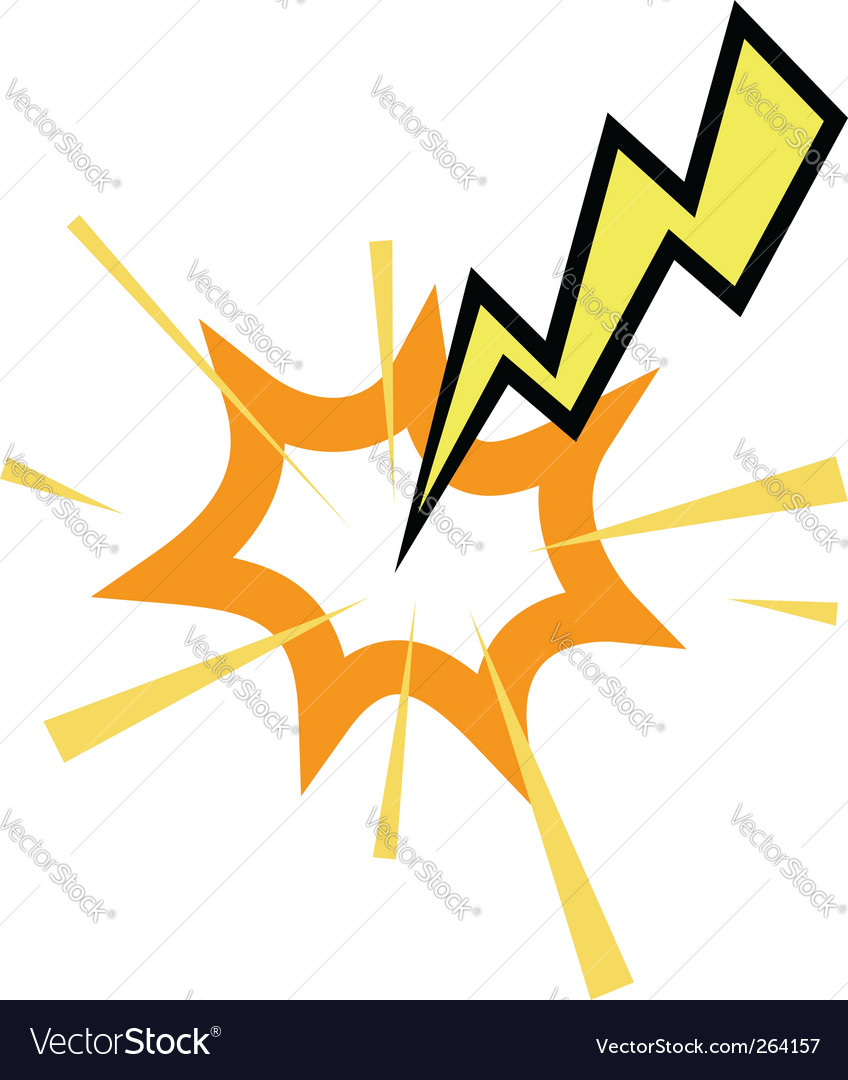 Lightning strike Royalty Free Vector Image - VectorStock