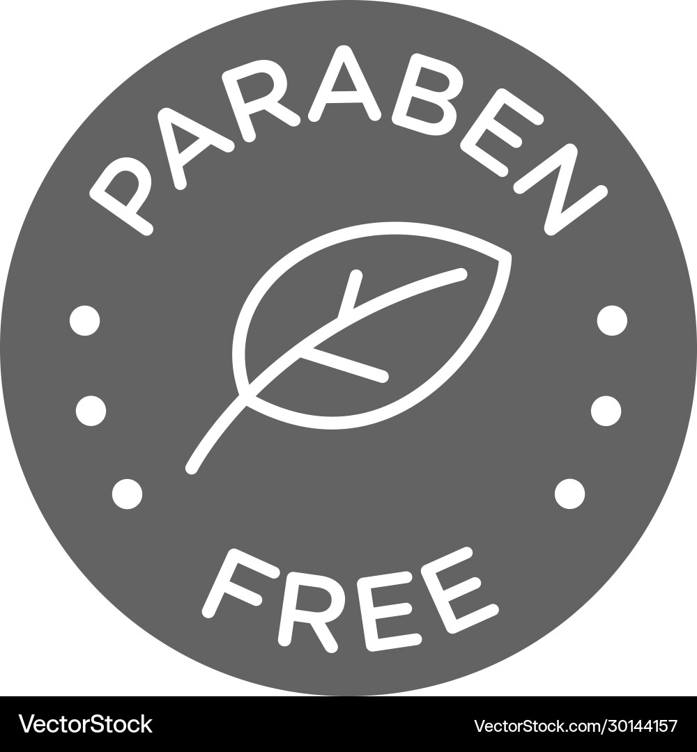 Paraben free icon cosmetic label Royalty Free Vector Image