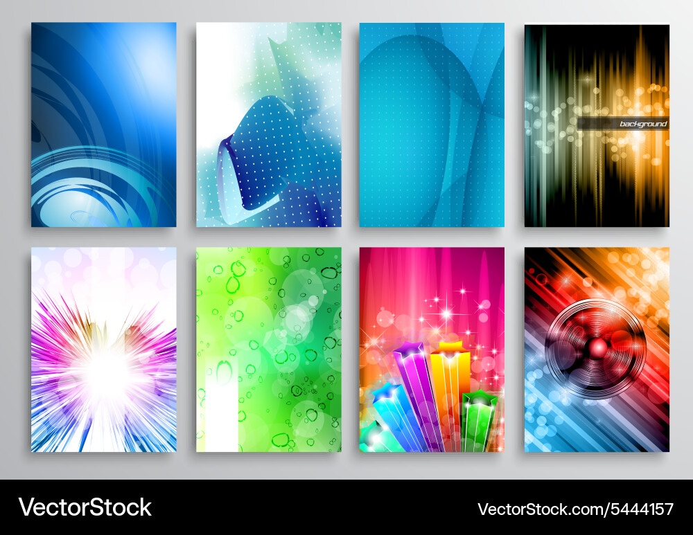 Set of abstract modern backgrounds for flyer Vector Image