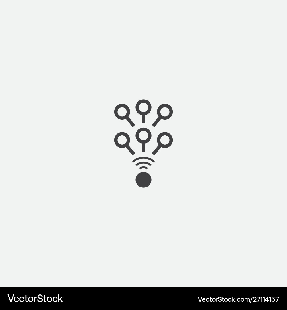 Viral base icon simple sign viral Royalty Free Vector Image