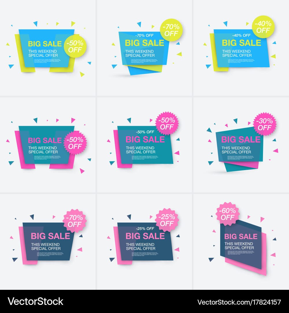 Weekend sale banner special offer Royalty Free Vector Image