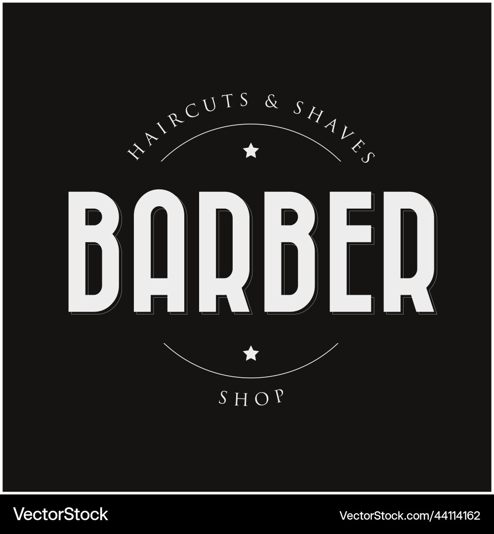 Barber sign vintage stamp black Royalty Free Vector Image