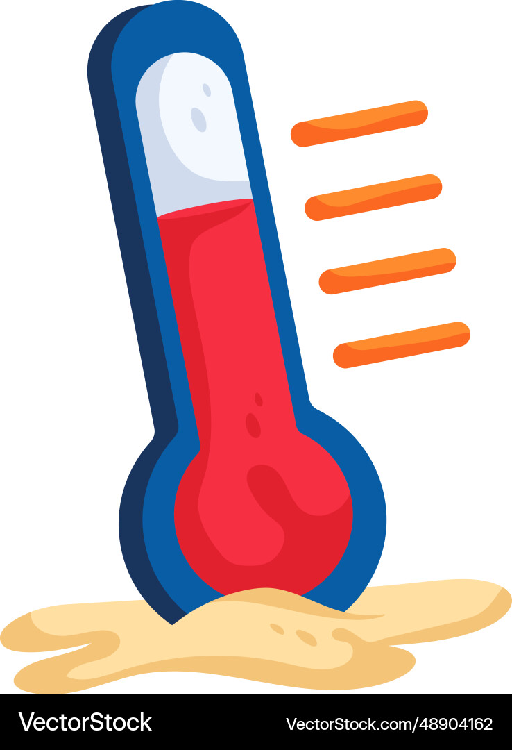 Beach temperature Royalty Free Vector Image - VectorStock
