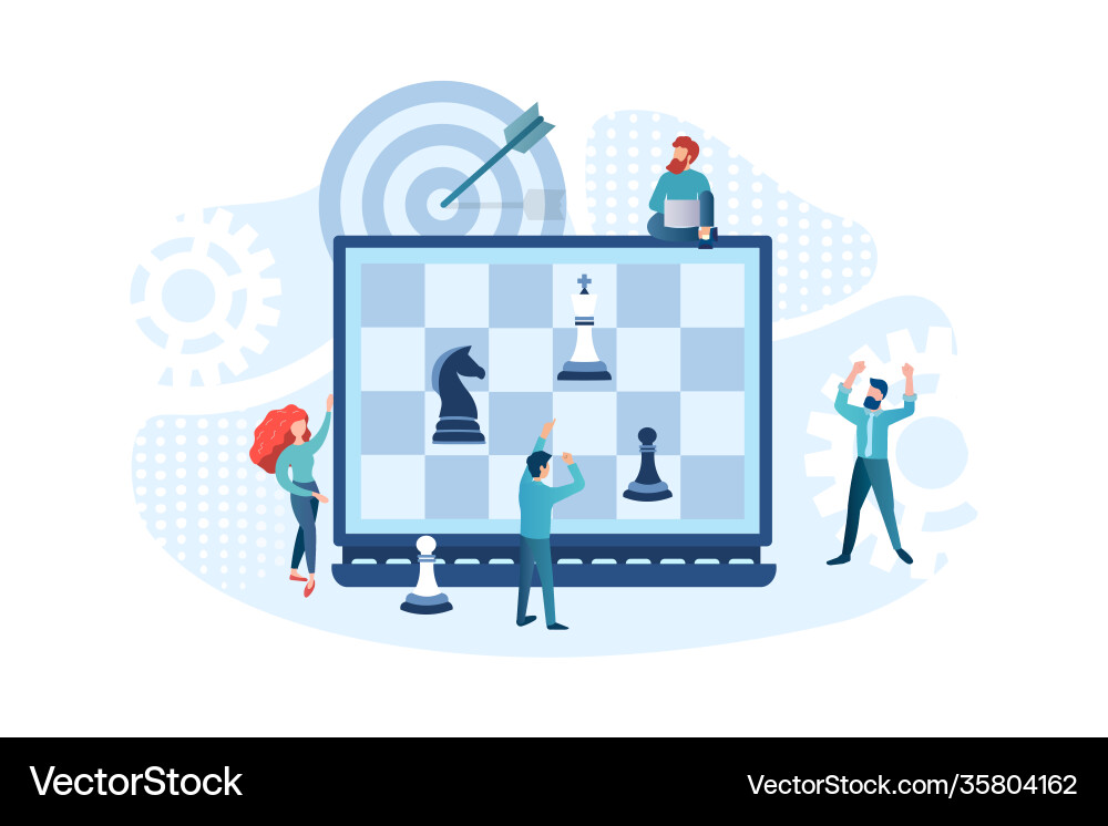 Chess strategy as a symbol business Royalty Free Vector