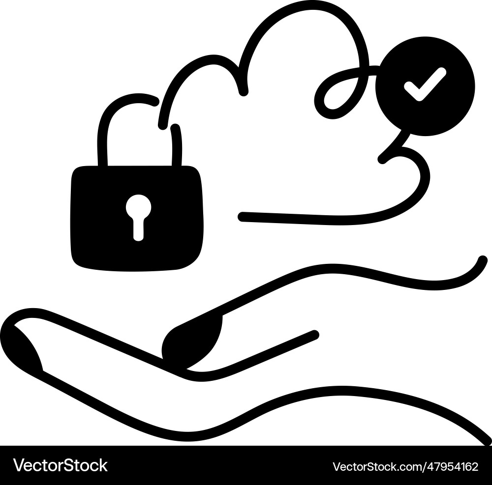 Cloud security Royalty Free Vector Image - VectorStock