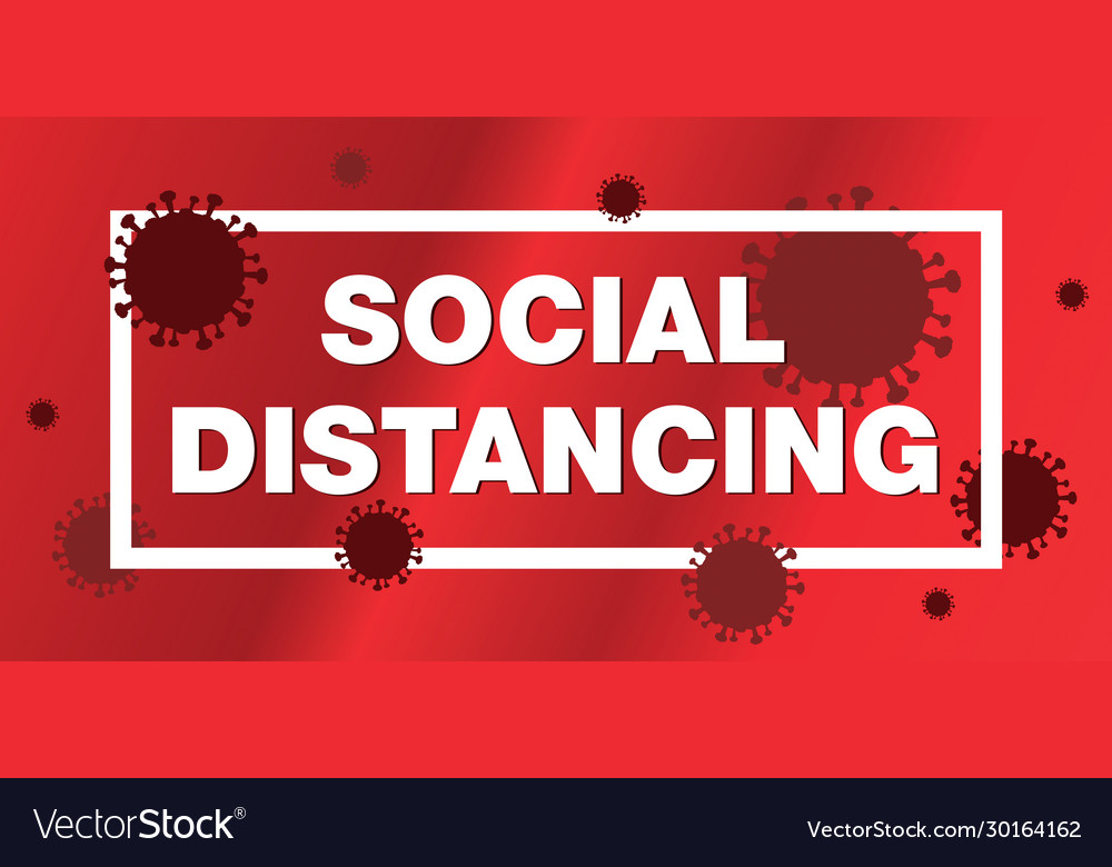 Coronavirus social distancing Royalty Free Vector Image