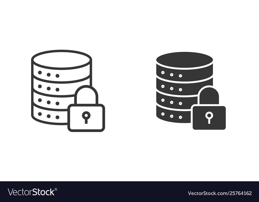 Data security icon for graphic and web Royalty Free Vector
