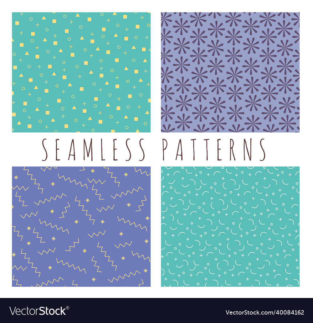 Four textures patterns colors Royalty Free Vector Image Four textures patterns colors Royalty Free Vector Image
