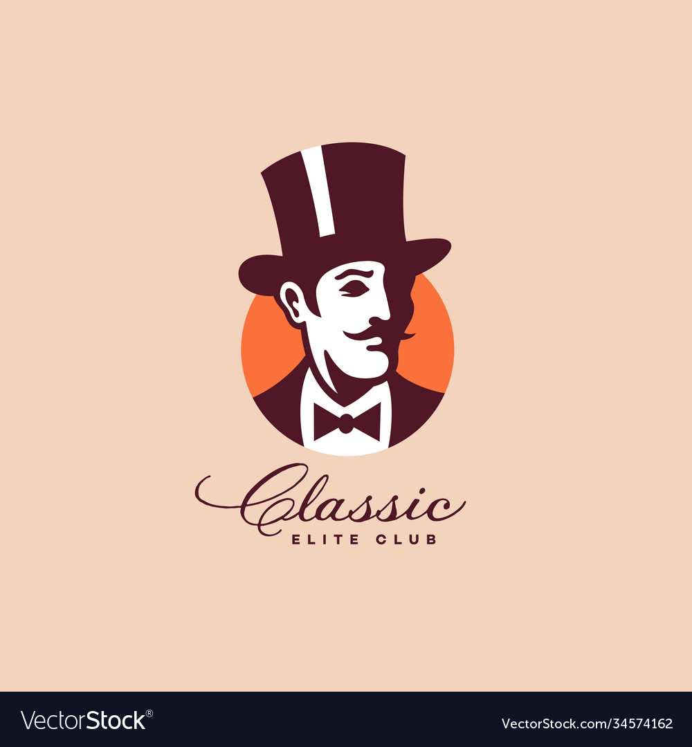 Gentleman logo Royalty Free Vector Image - VectorStock Gentleman logo Royalty Free Vector Image - VectorStock