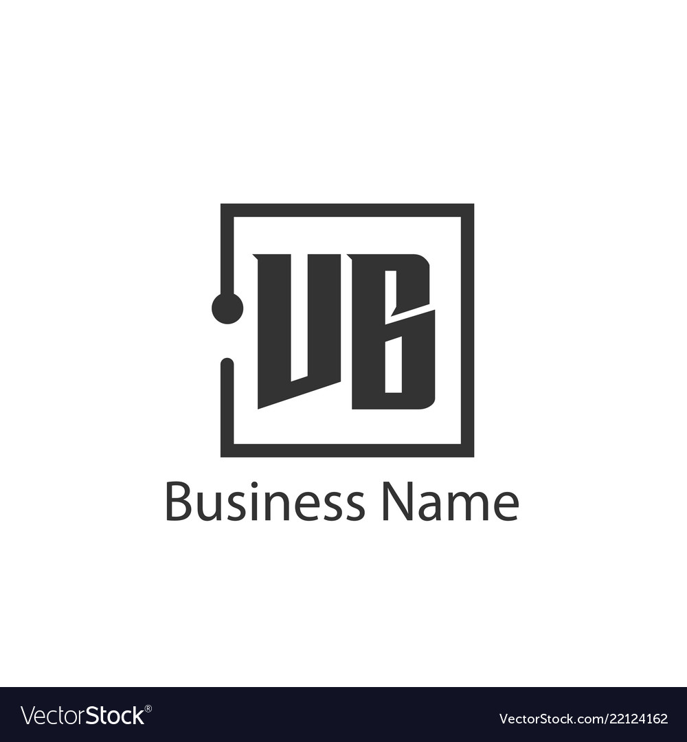 Initial letter vb logo template design Royalty Free Vector