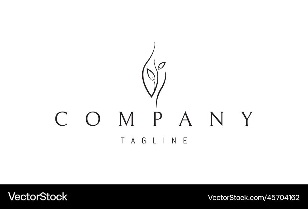 Logo on which an abstract image of a drop Vector Image