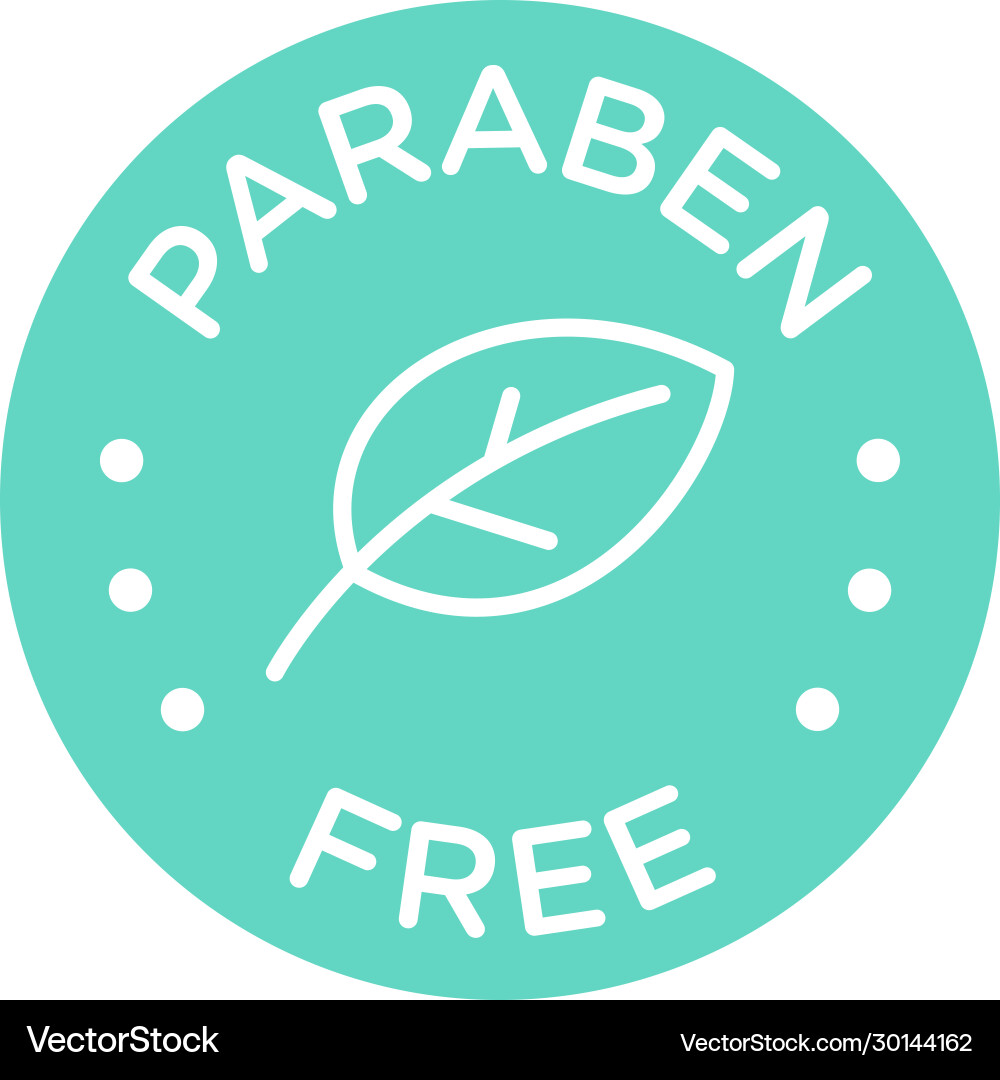 Paraben free icon cosmetic label Royalty Free Vector Image
