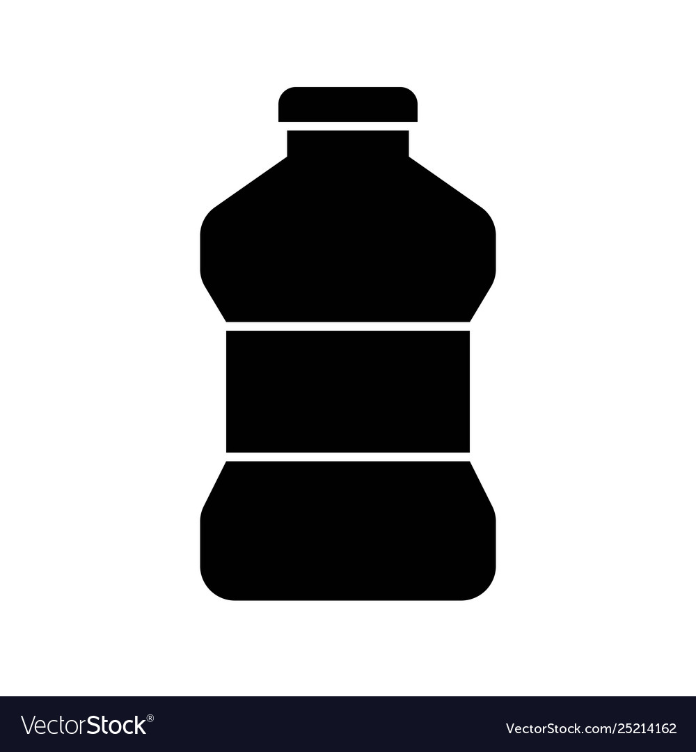 Plastic bottle solid style icon Royalty Free Vector Image