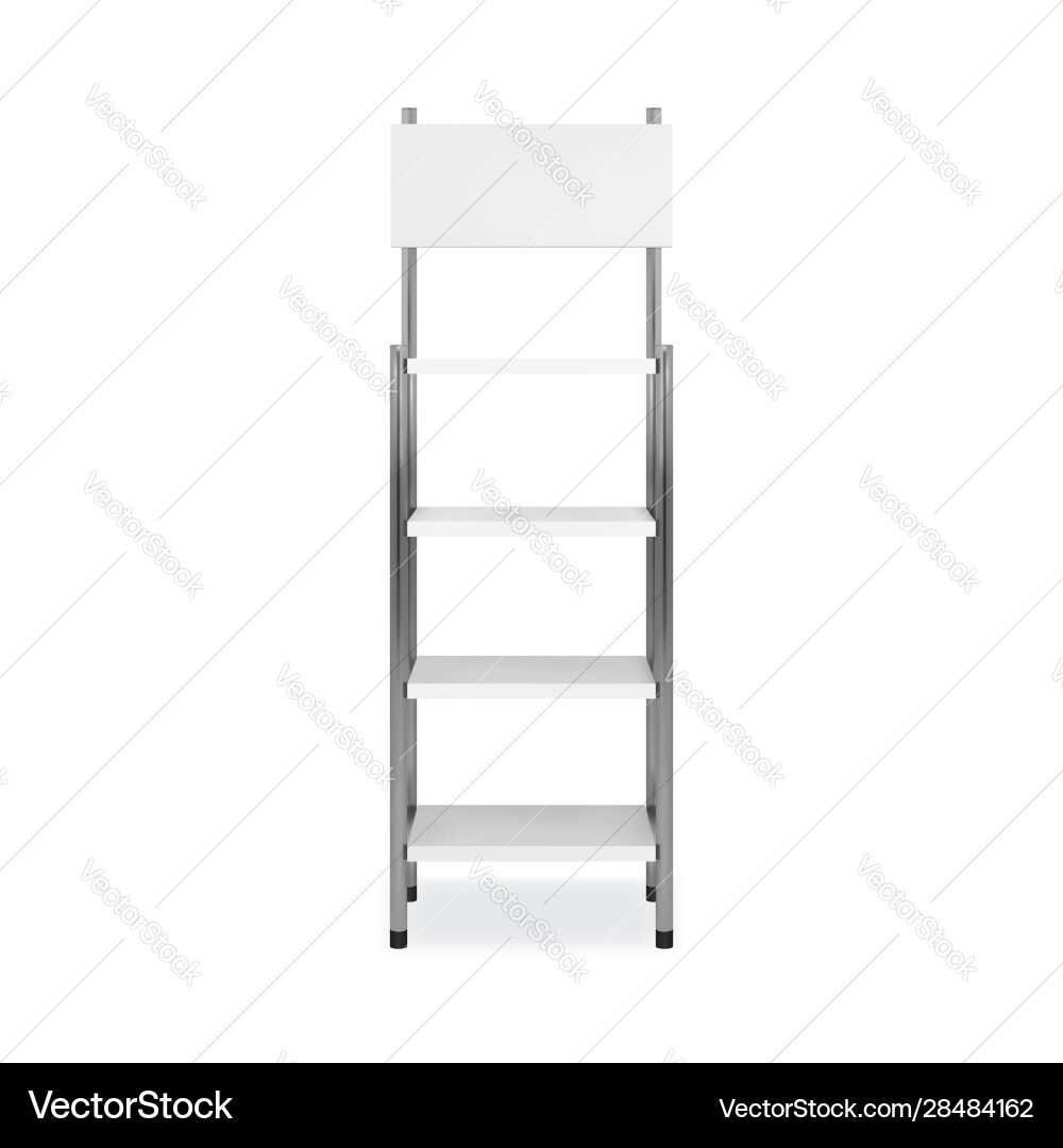 Promotion shelving mockup isolated retail Vector Image