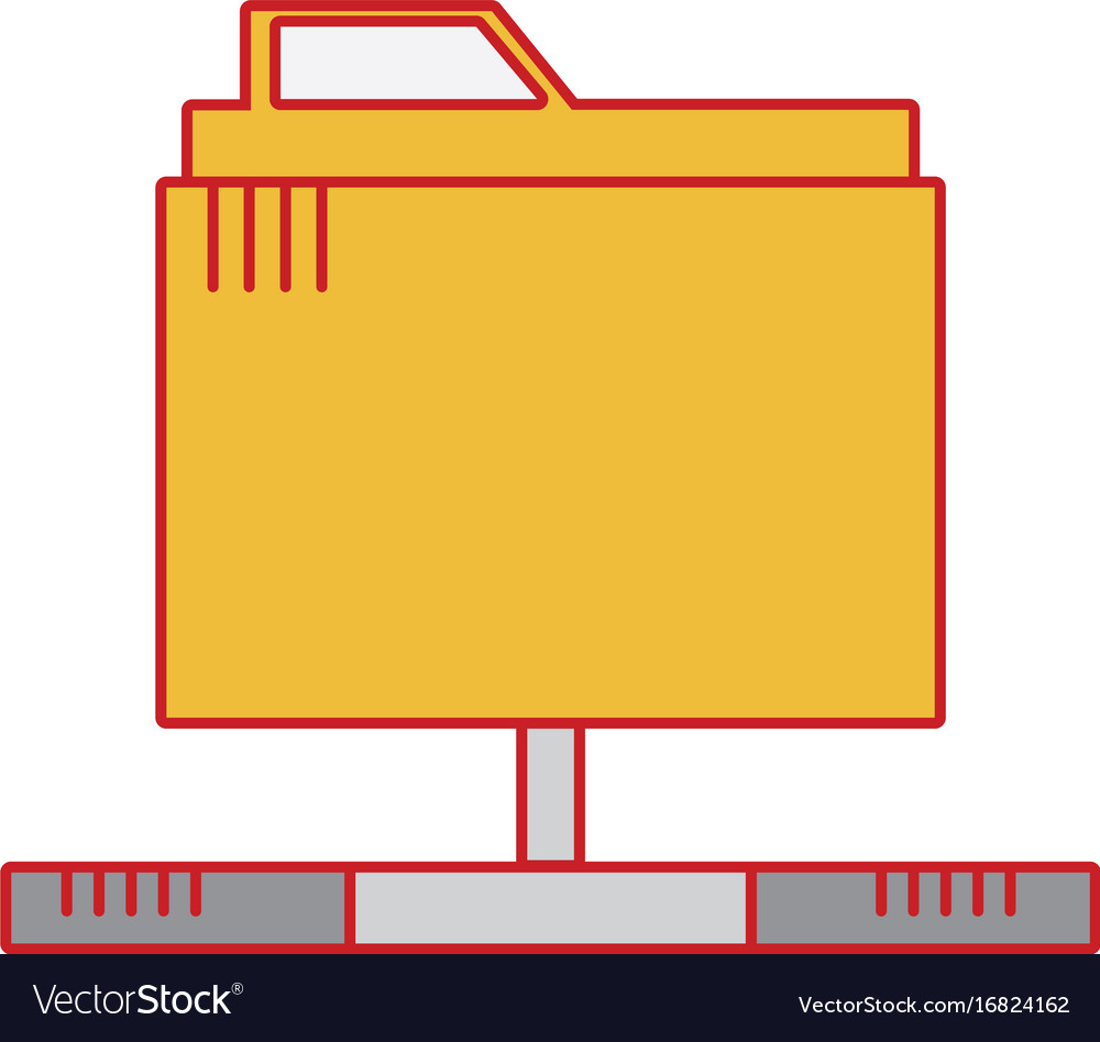Technology data file folder server Royalty Free Vector Image