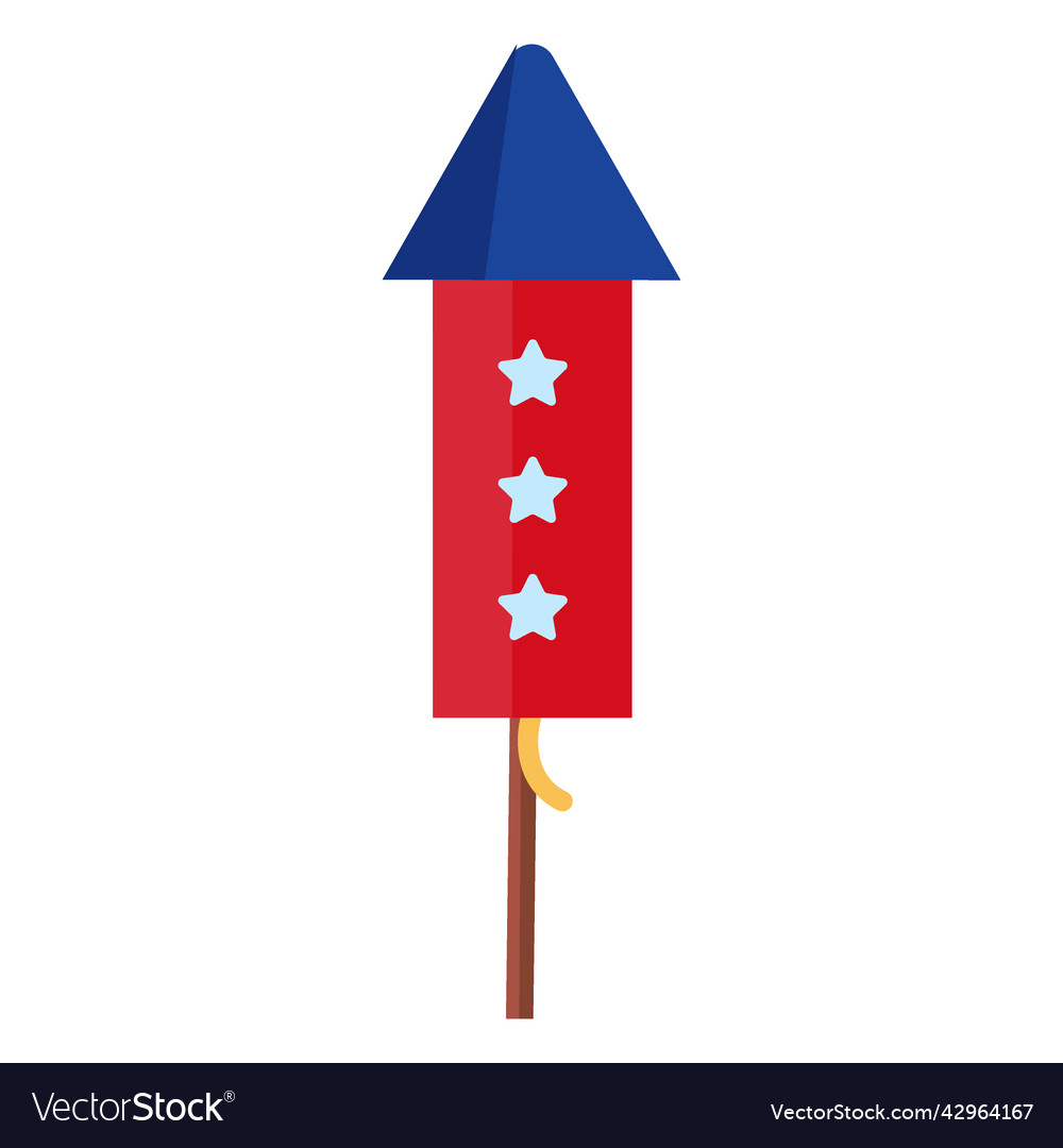 3 stars firework rocket element Royalty Free Vector Image