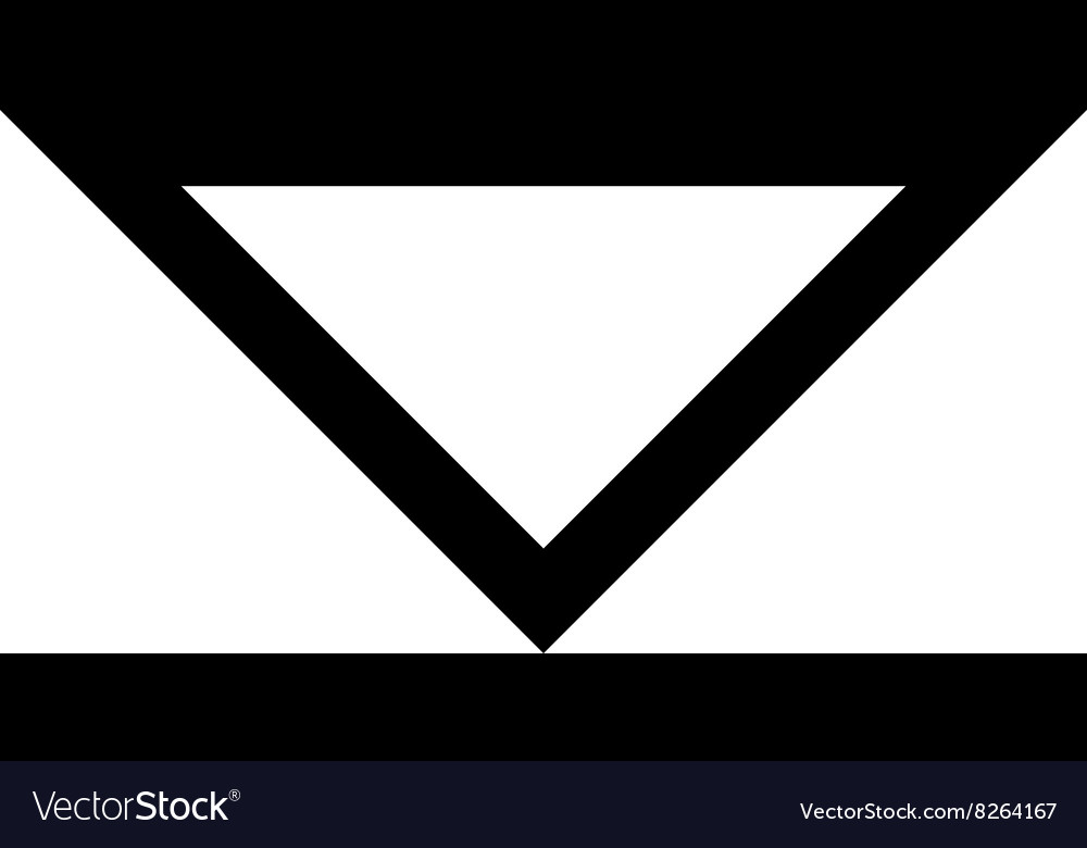 Arrowhead down thin line icon Royalty Free Vector Image