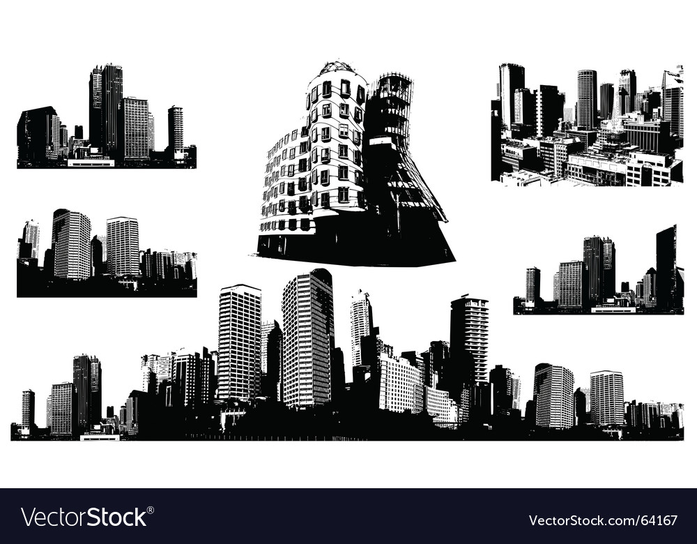 Buldings Royalty Free Vector Image - VectorStock