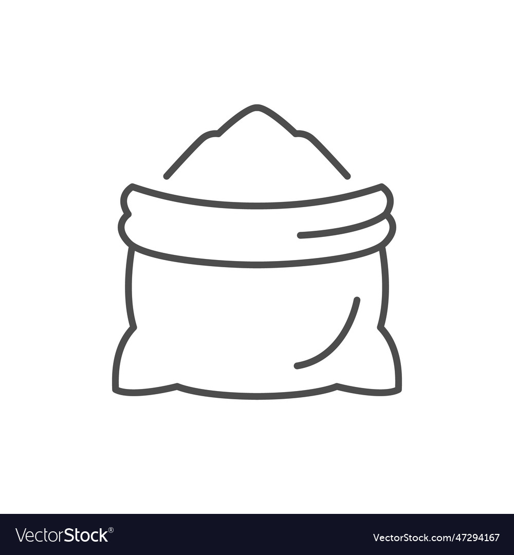 Bulk product sack line icon Royalty Free Vector Image