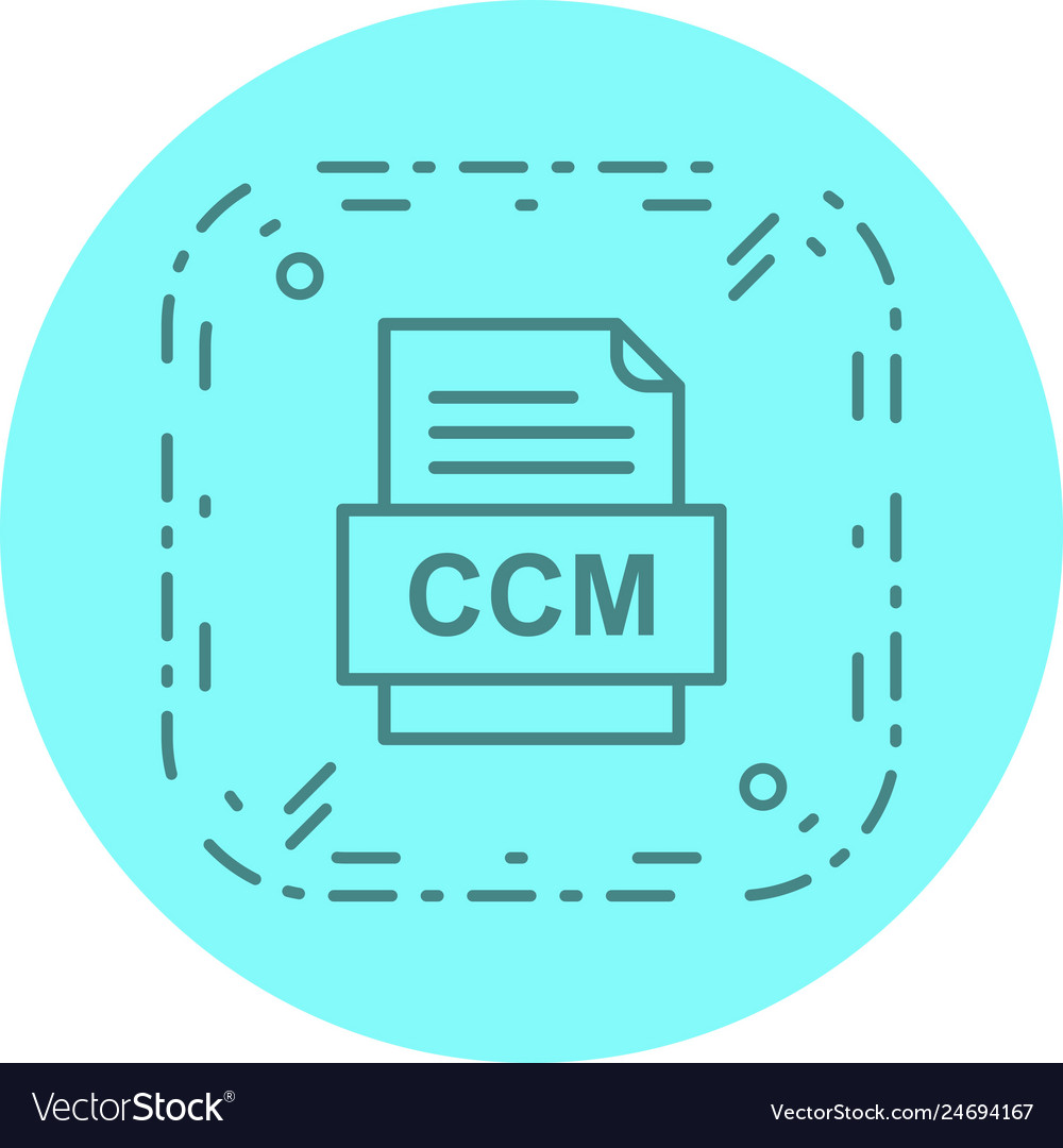 Ccm file document icon Royalty Free Vector Image