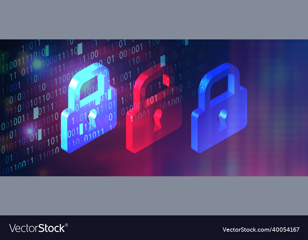 Cyber security and hacking concept background Vector Image