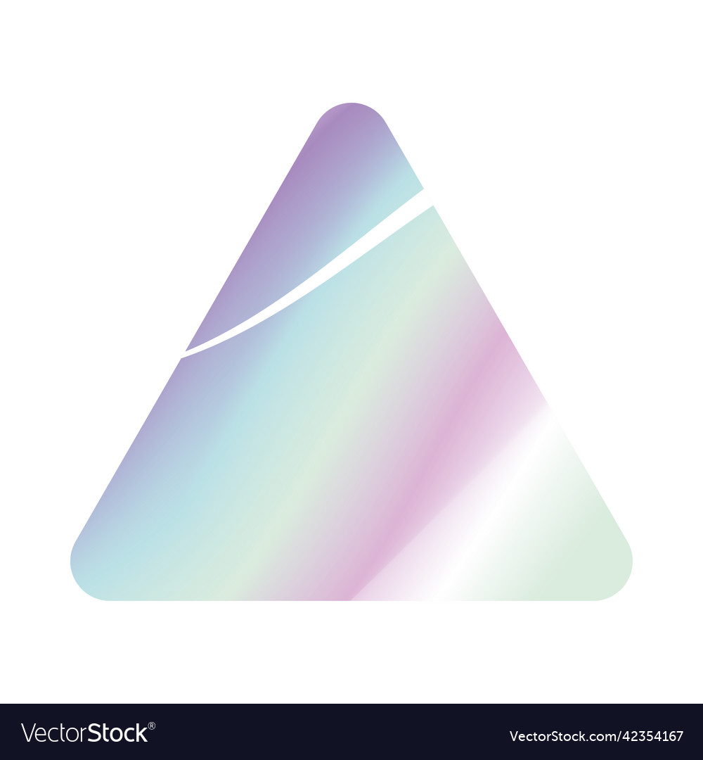 Holographic shape triangle Royalty Free Vector Image