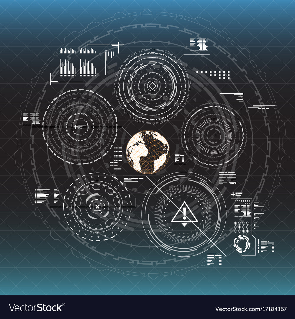 Infographic elements head-up display elements Vector Image