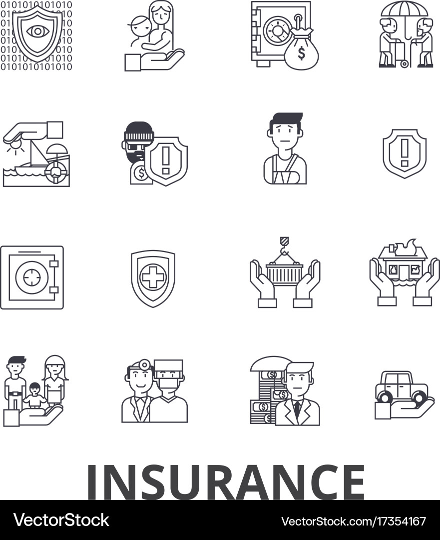 Insurance health agent life Royalty Free Vector Image