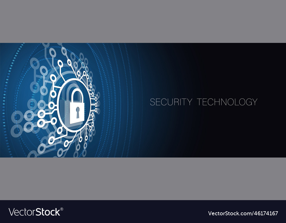 Internet digital security technology concept for Vector Image