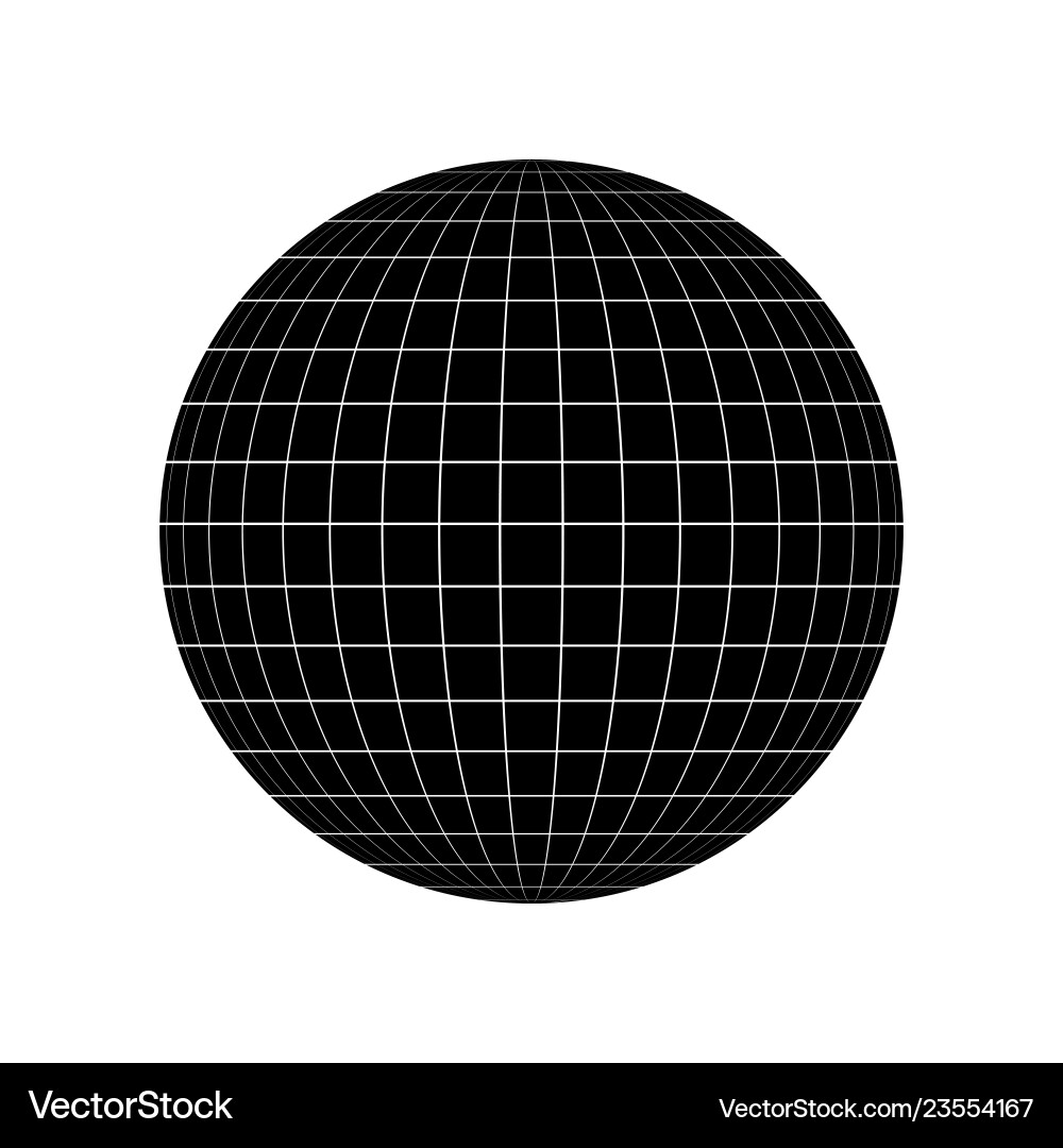 Isolated global grid sphere Royalty Free Vector Image