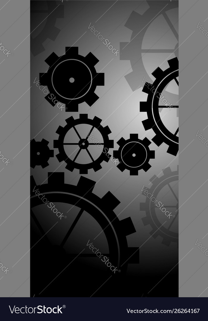 Mechanical abstract background with cogs Vector Image