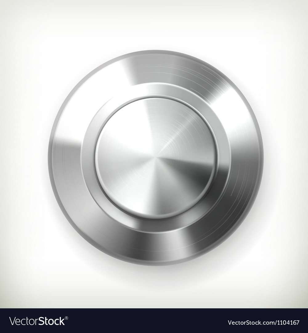 Metal button Royalty Free Vector Image - VectorStock