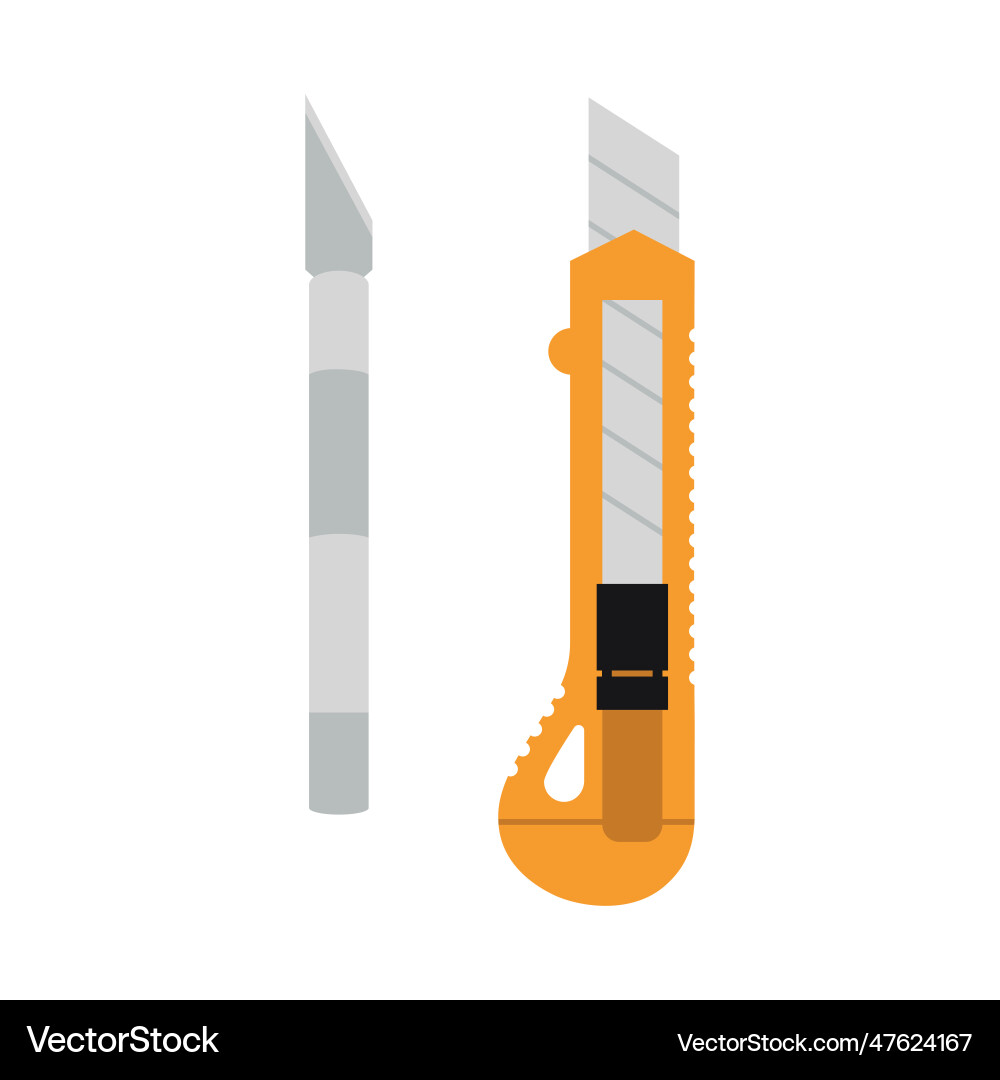 Pen type paper cutter and for art craft Royalty Free Vector