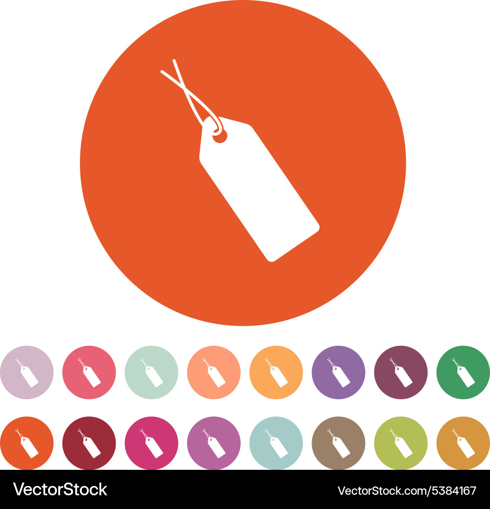 Price tag icon sale symbol flat Royalty Free Vector Image