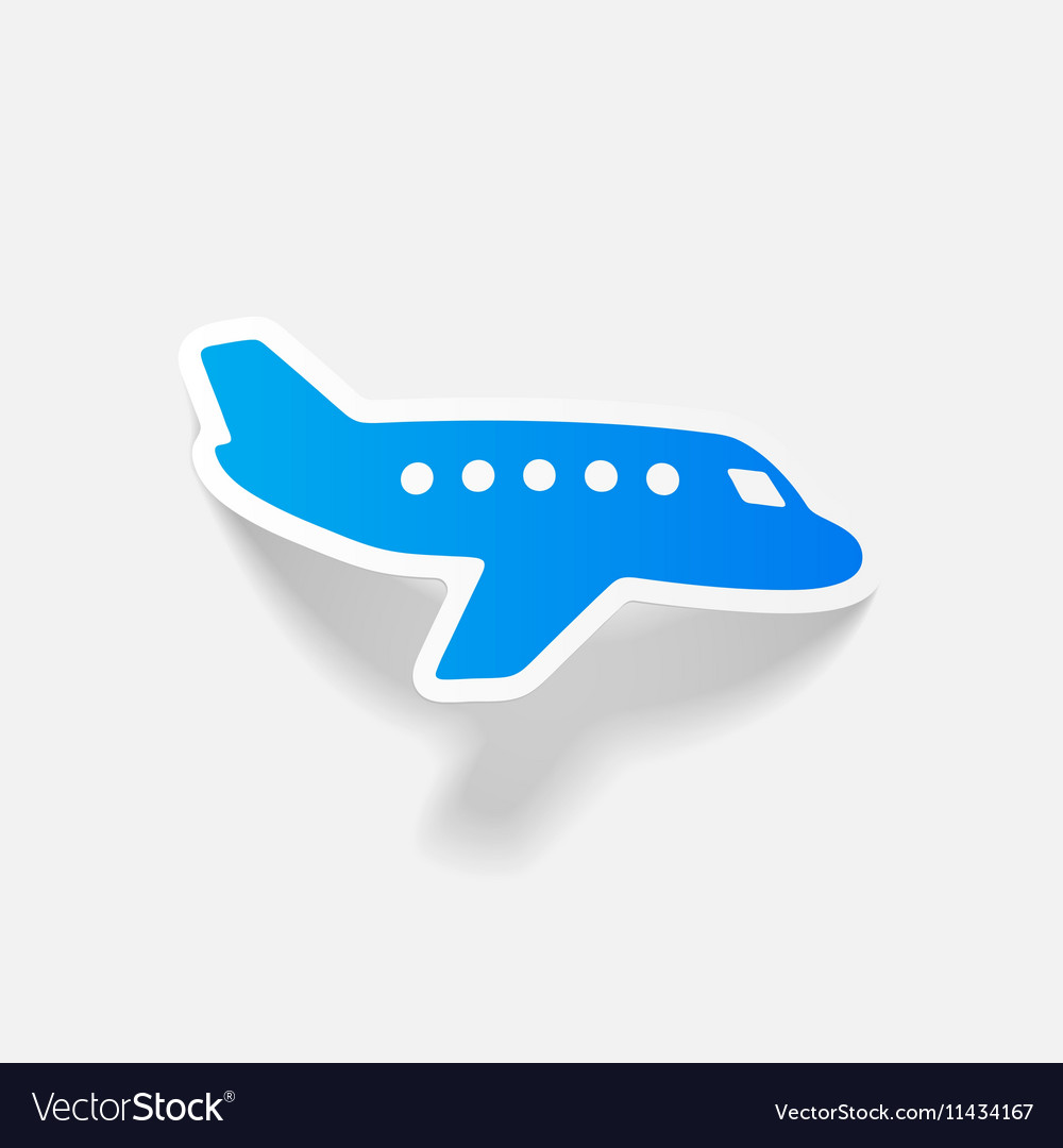 Realistic design element plane Royalty Free Vector Image