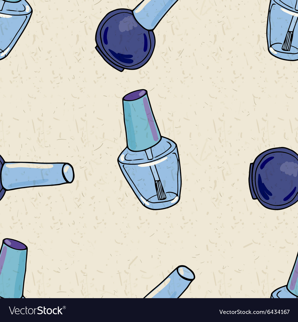 Seamless pattern with nail polish Royalty Free Vector Image