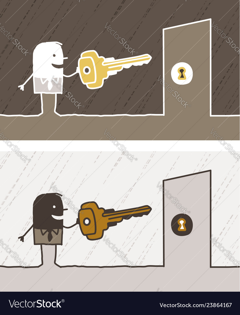 Solution colored cartoon Royalty Free Vector Image