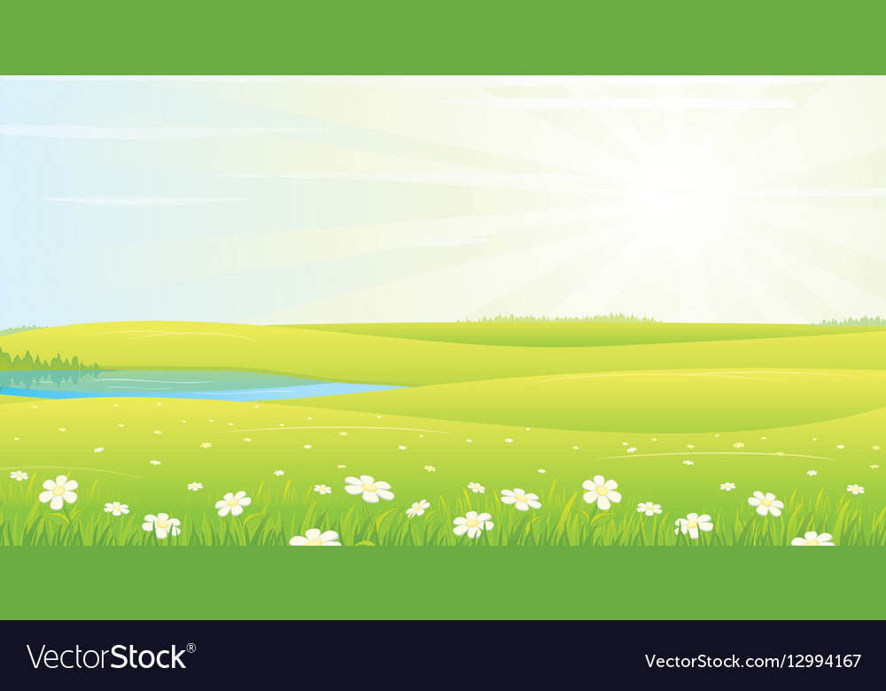 Summer Landscape Royalty Free Vector Image - VectorStock