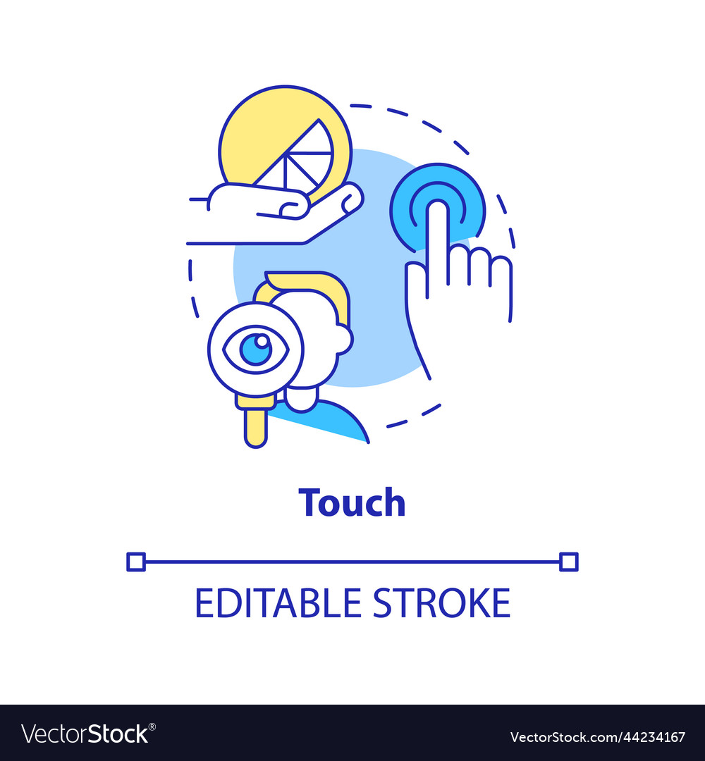 Touch concept icon Royalty Free Vector Image - VectorStock