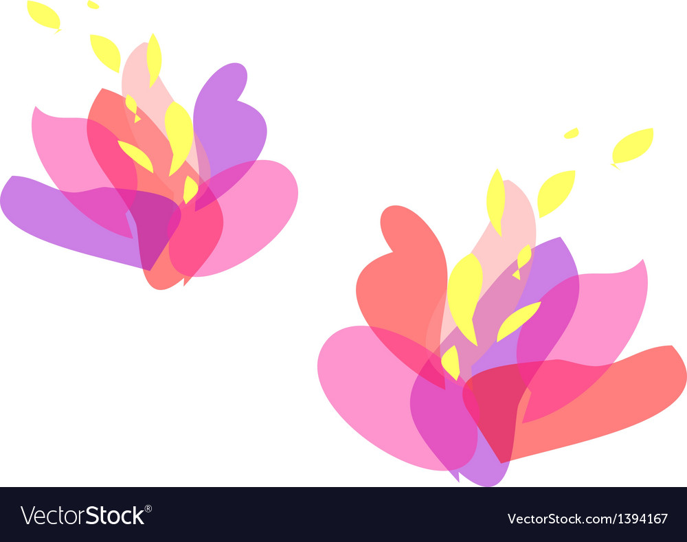 Two flower Royalty Free Vector Image - VectorStock