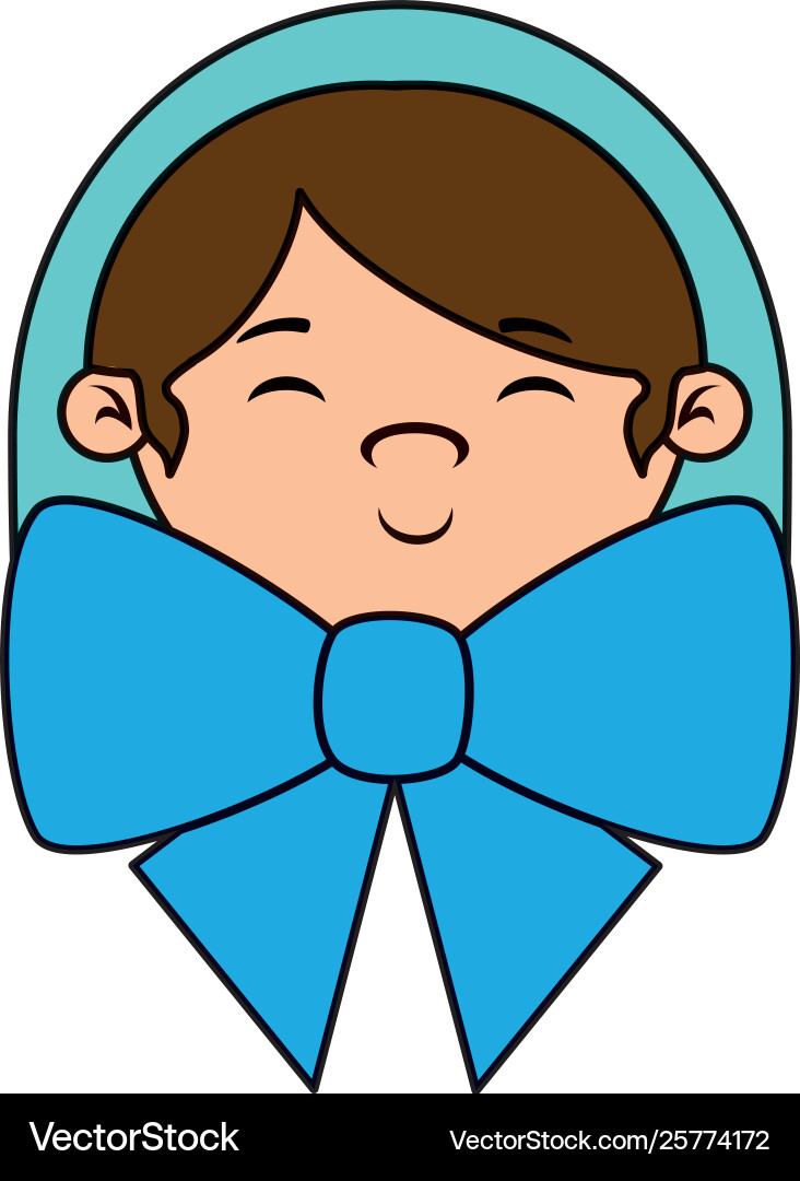 Cute little boy baby icon Royalty Free Vector Image