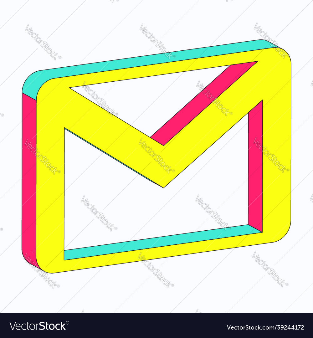 Gmail isometric Royalty Free Vector Image - VectorStock