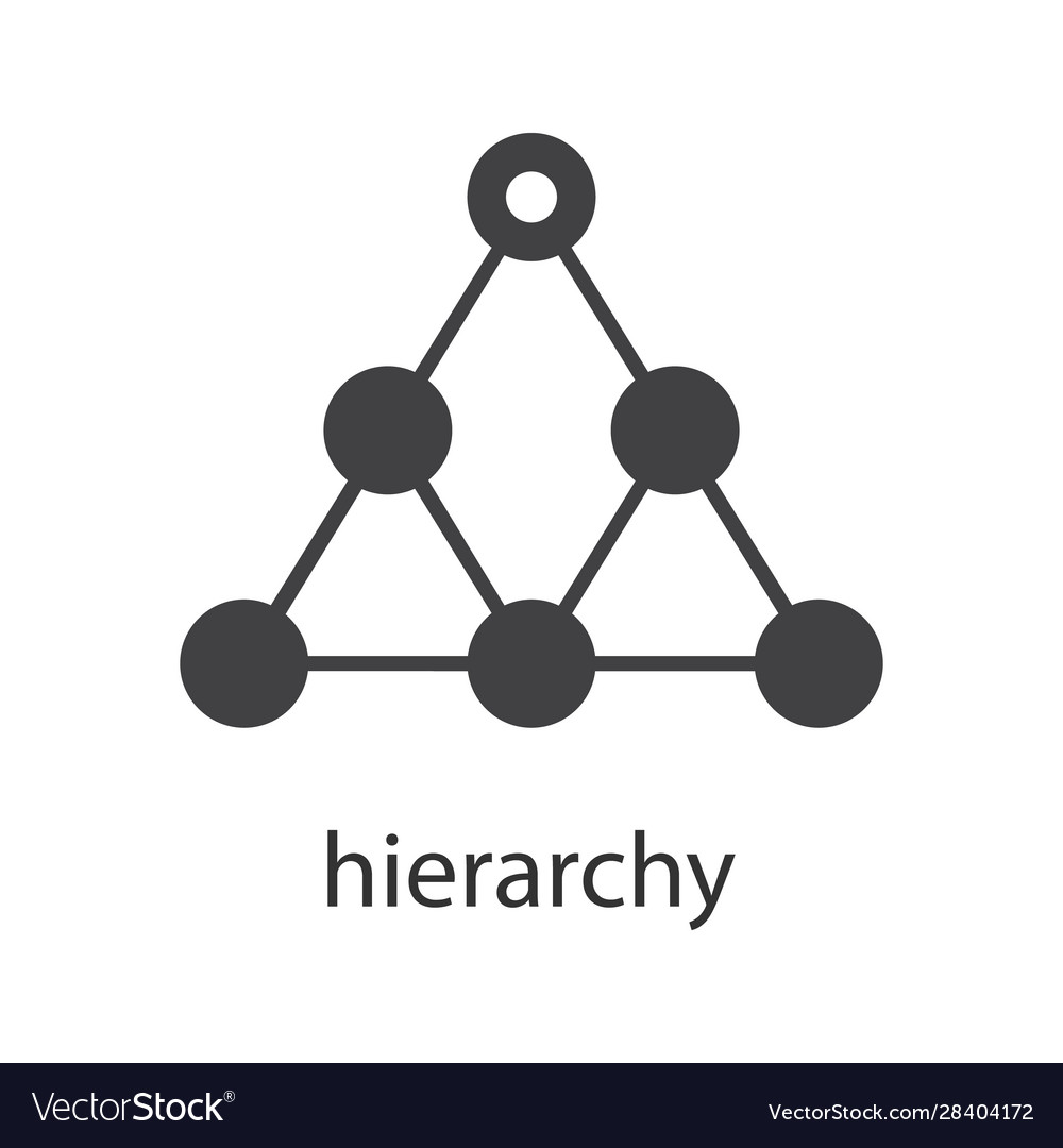 Hierarchy glyph icon Royalty Free Vector Image