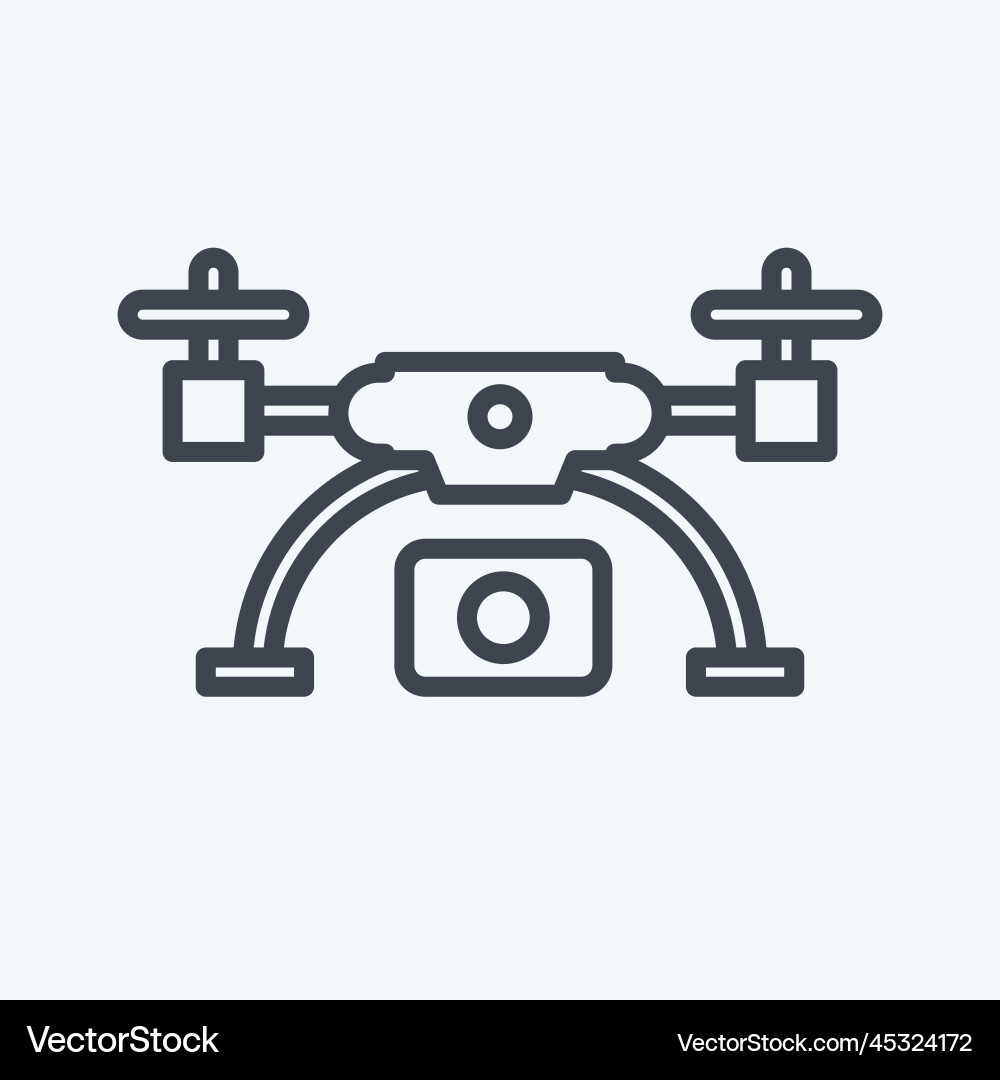 Icon drone and aerial imaging related Royalty Free Vector