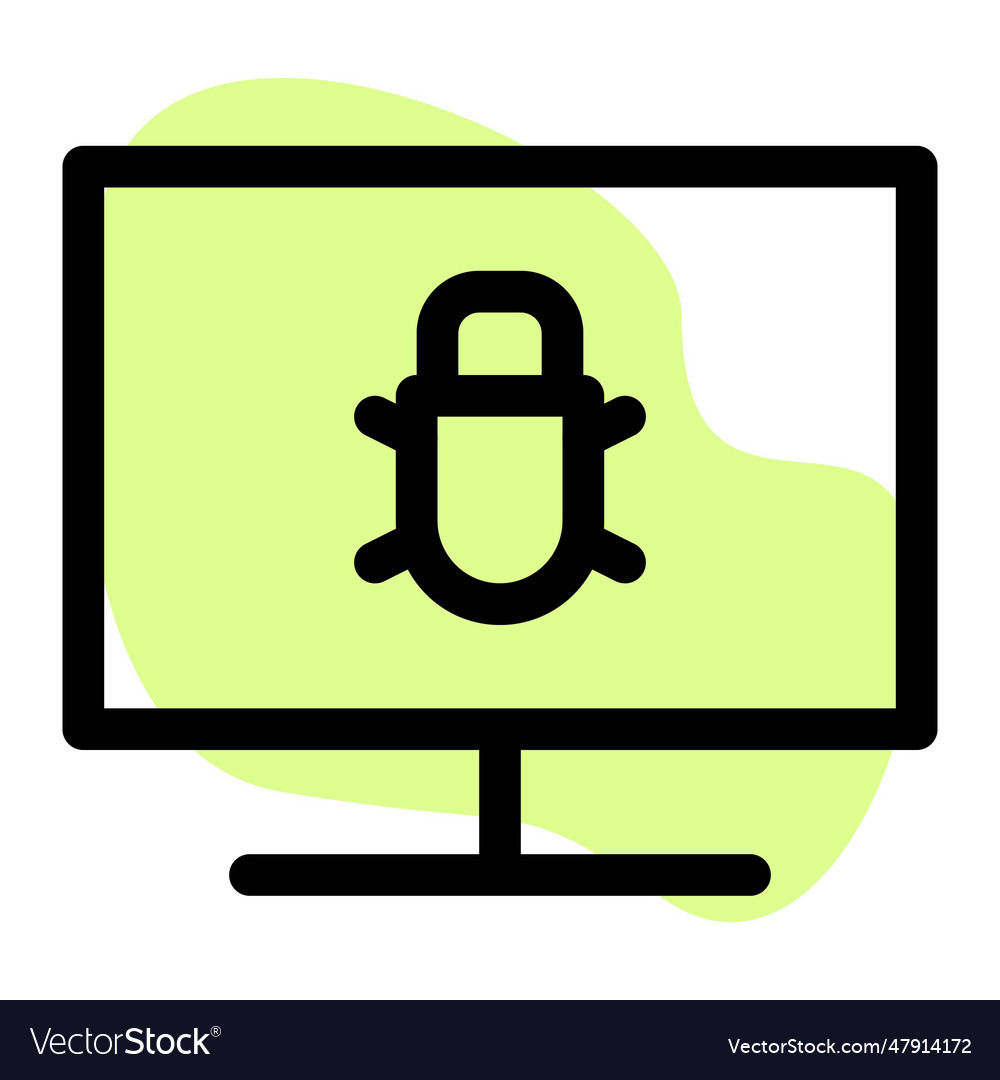 Malware identified in a computer system Royalty Free Vector