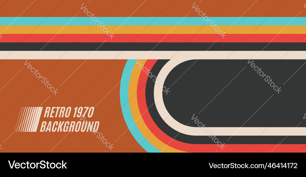 Minimal retro background with colorful stripes Vector Image