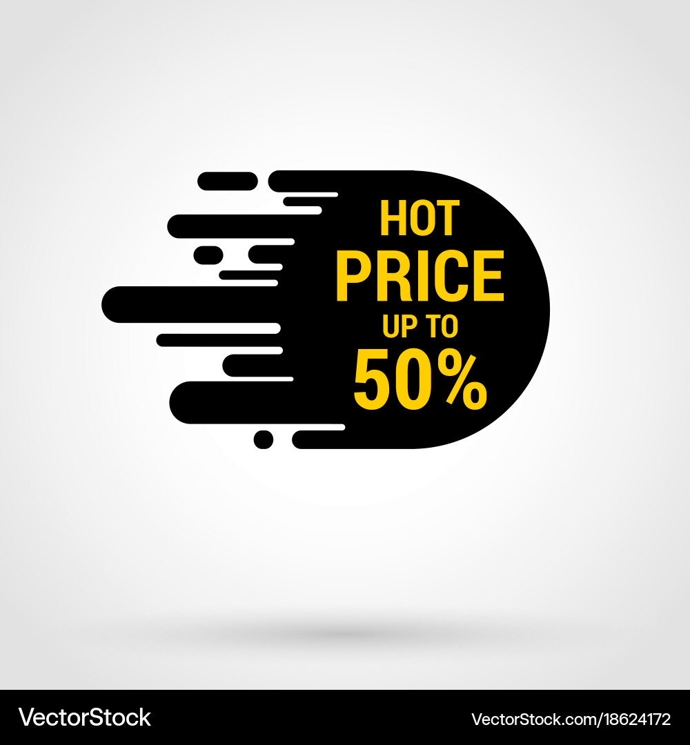 Sale sticker with hand drawn elements in yellow Vector Image