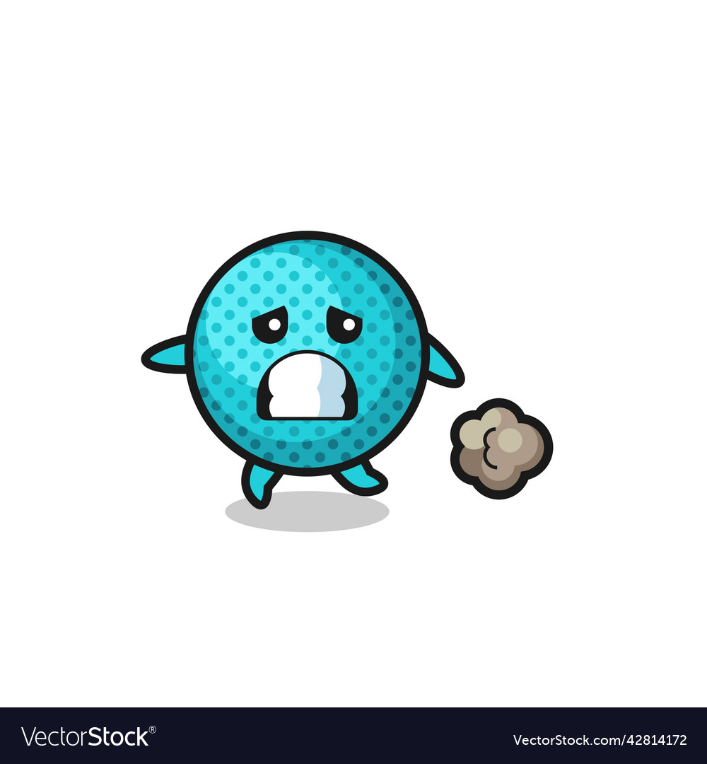 Spiky ball running in fear Royalty Free Vector Image